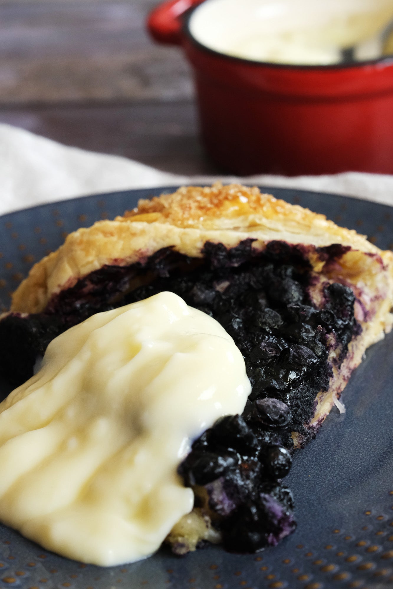 Blueberry Pie with Creamy Amaretto and Almond Filling – Crucible Cookware
